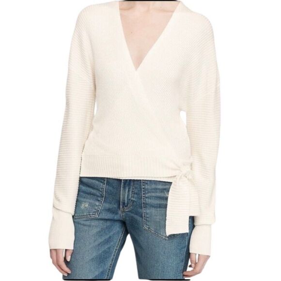 Express | Sweaters | Express Woman Xl Wrap Ribbed Beige Sweater Cozy ...